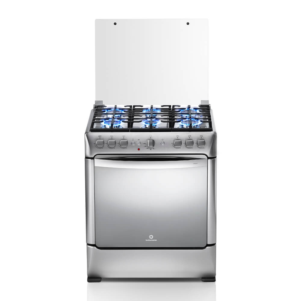 Estufa de Piso Indurama Dual Natural / Propano Parma 30000810 Inox ...