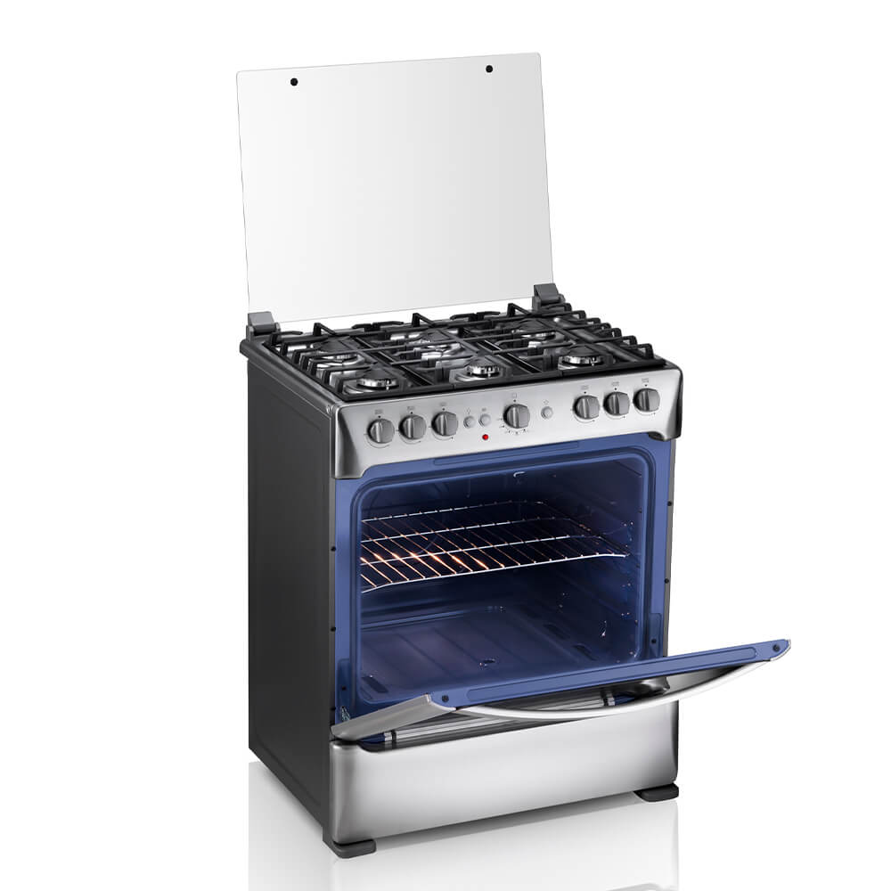 Estufa de Piso Indurama Dual Natural / Propano Parma 30000810 Inox ...