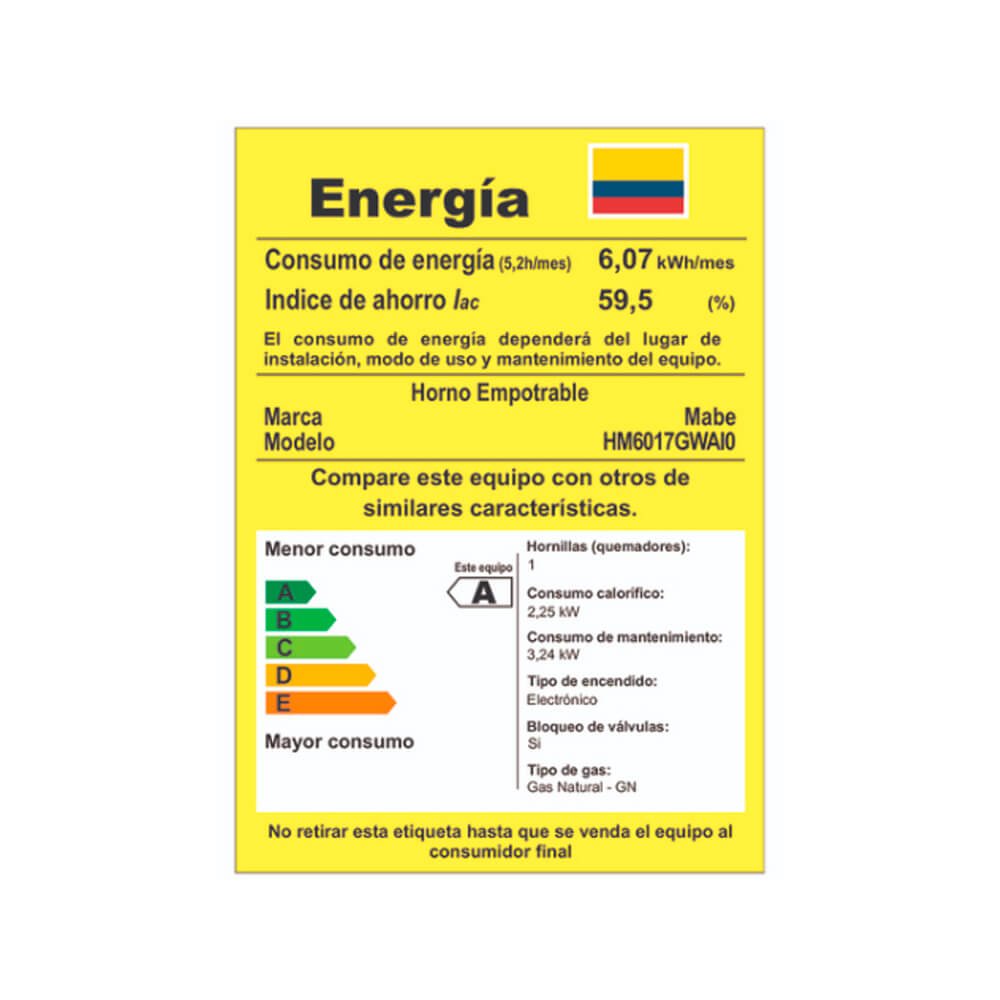 Horno de empotrar Mabe HM6017GWAI0 Inoxidable - Tienda Innovar